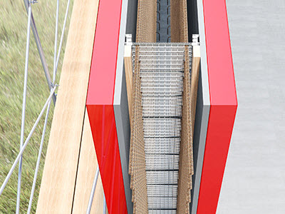 Net-Form für Wände Etappenschalung